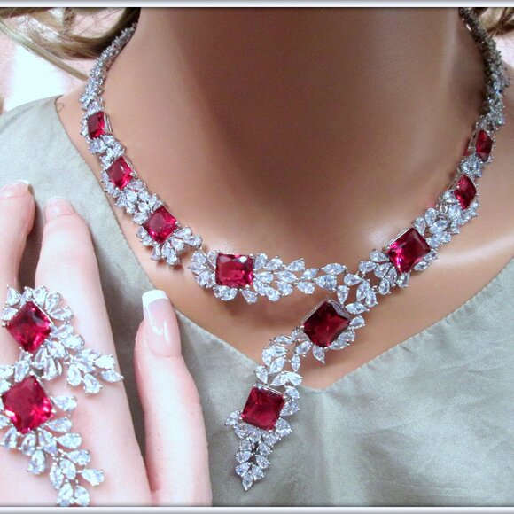 bridal party jewelry | Jewelry | Ruby Cushion Cut Gemstone Simply ...